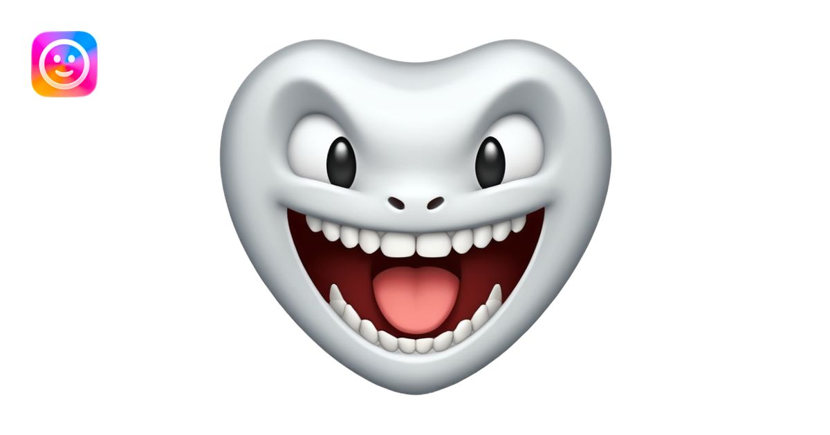 Upward facing fangs emoji emoji | AI Emoji Generator