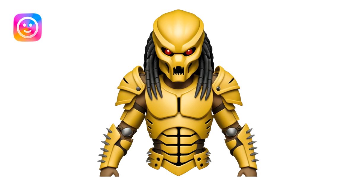 Predator from movie predator with bone armor emoji | AI Emoji Generator