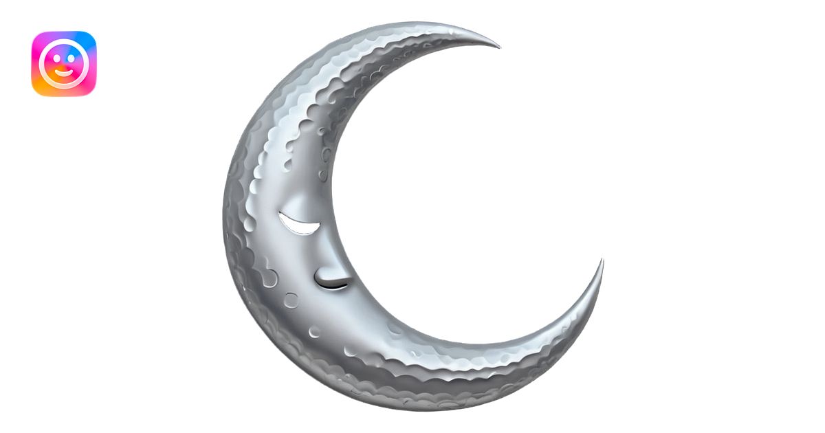 phases of the moon: crescent moon emoji | AI Emoji Generator