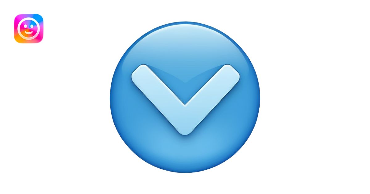 Centang biru bulat emoji | AI Emoji Generator