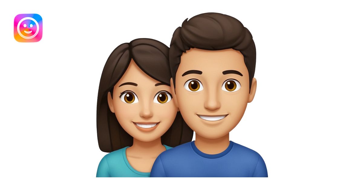 Young latina with an gringo together emoji | AI Emoji Generator