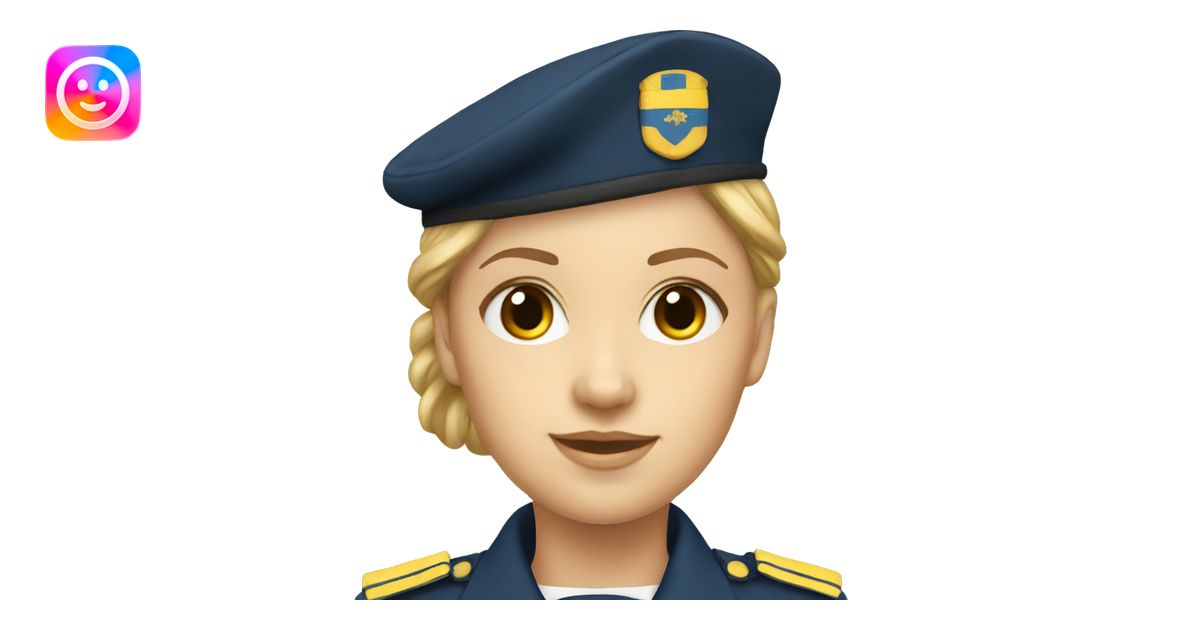 A Female swedish sea cadet emoji | AI Emoji Generator