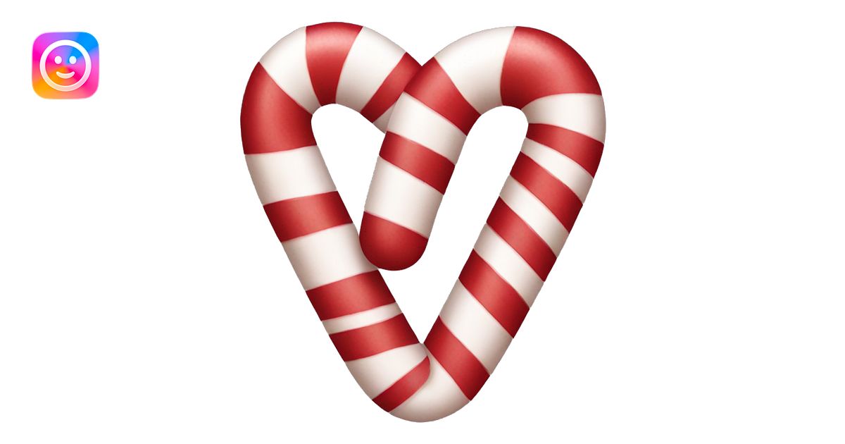 Candy cane heart shaped emoji | AI Emoji Generator
