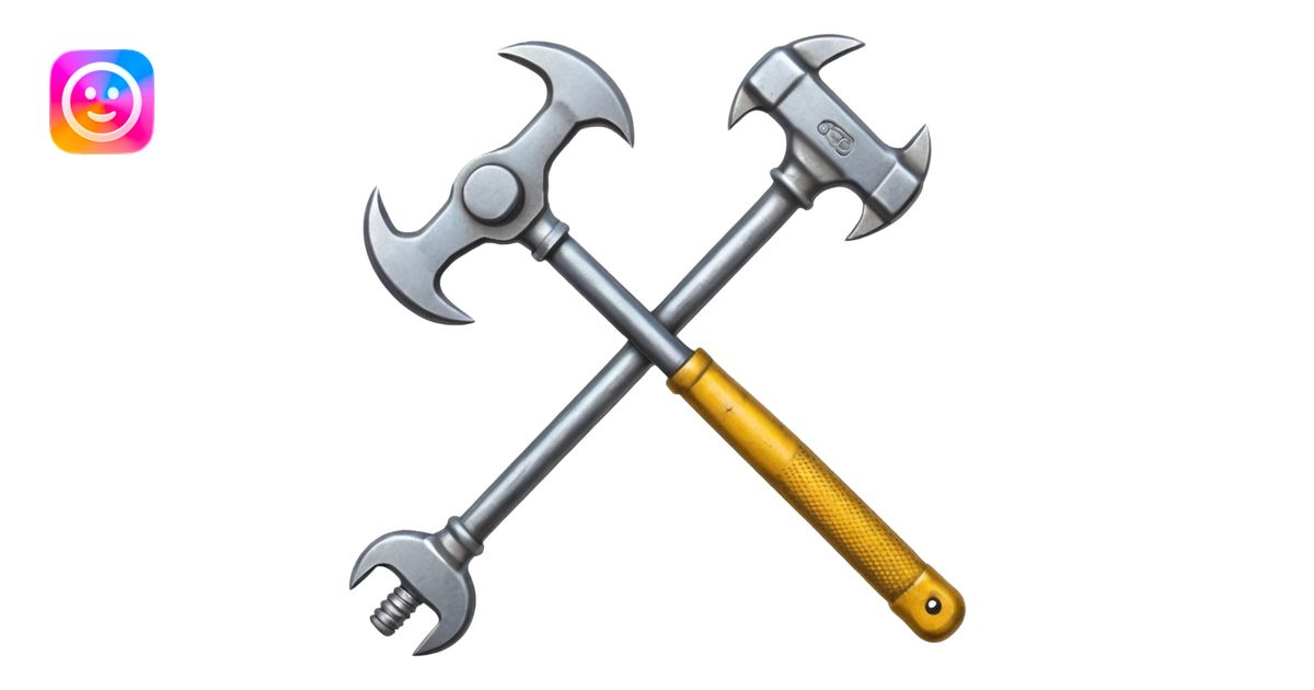 consturction spanner and hammer in a form of cross emoji | AI Emoji ...