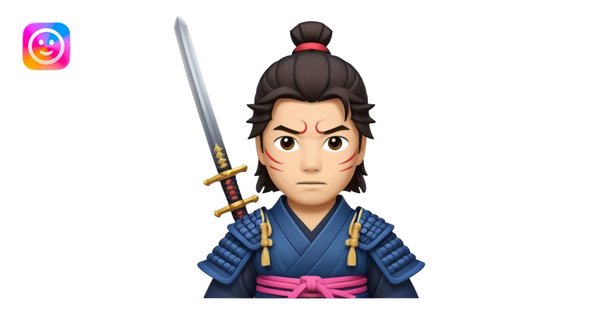 Make me a samurai emoji holding a sword. emoji | AI Emoji Generator