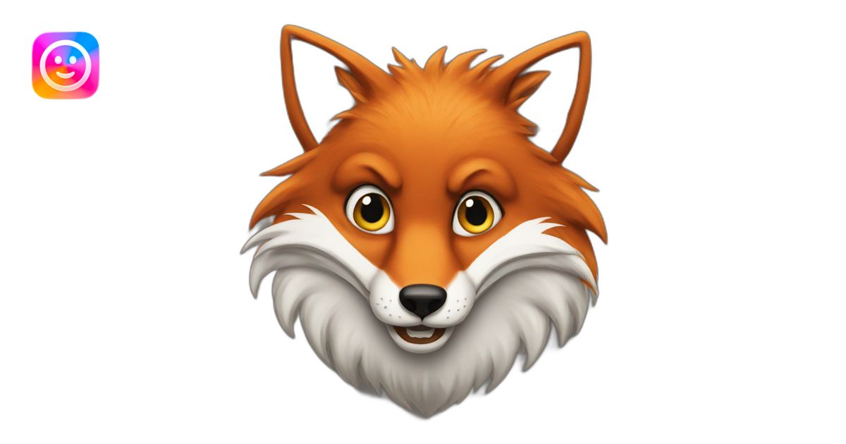 Mad fox emoji | AI Emoji Generator