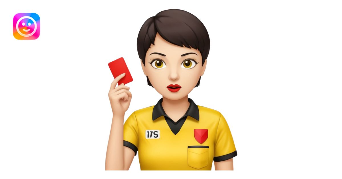 Female Referee – Confident Pose Wearing yellow referee shirt, blowing ...