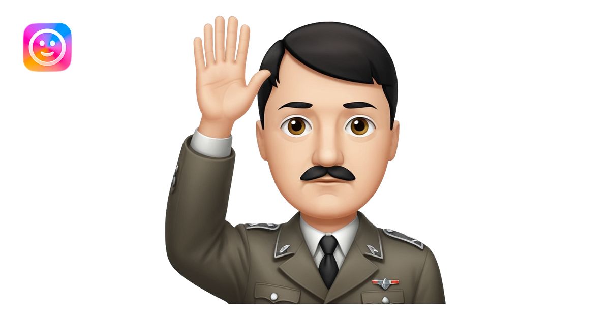 Hitler raising one hand straight up like a salute emoji | AI Emoji ...