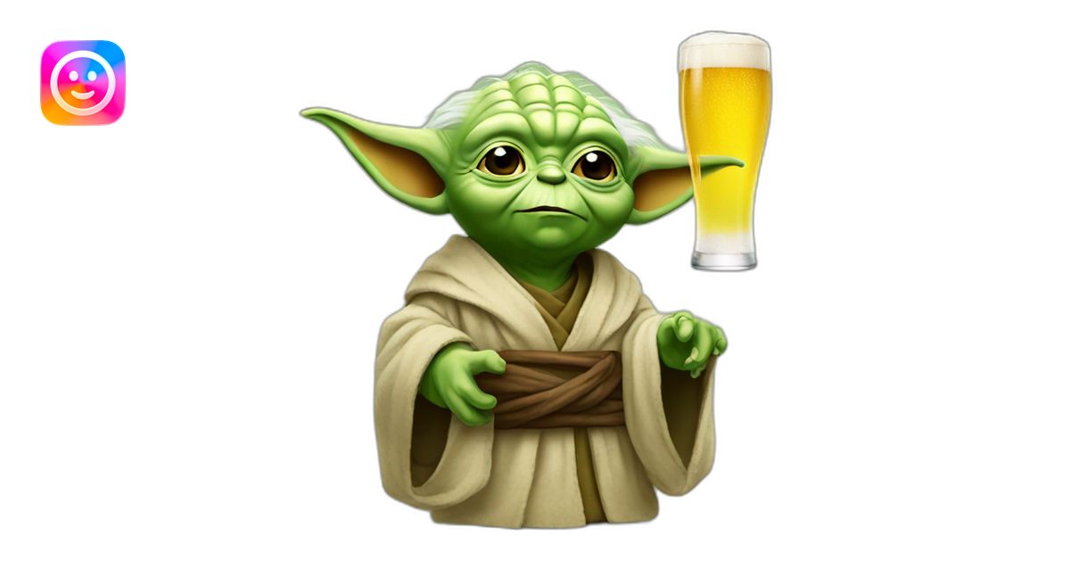 Yoda-beer emoji | AI Emoji Generator