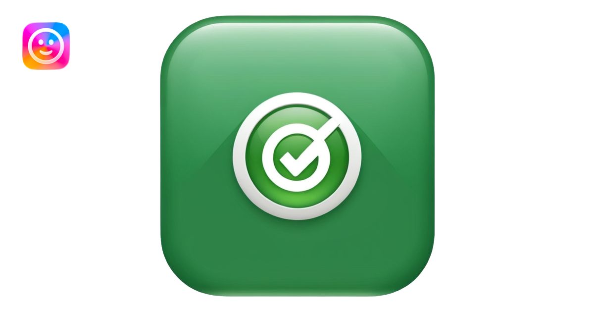 Instagram green verified tick emoji | AI Emoji Generator
