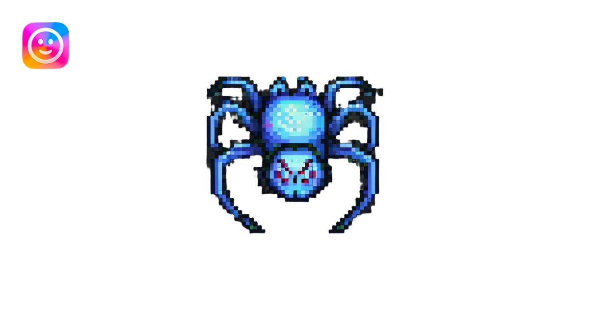 cute pixel art spider illustration | AI Emoji Generator