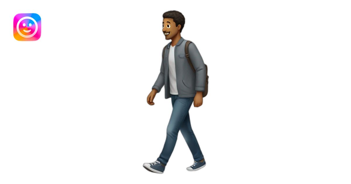 guy walking emoji | AI Emoji Generator