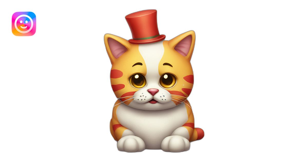 sad clown cat emoji | AI Emoji Generator