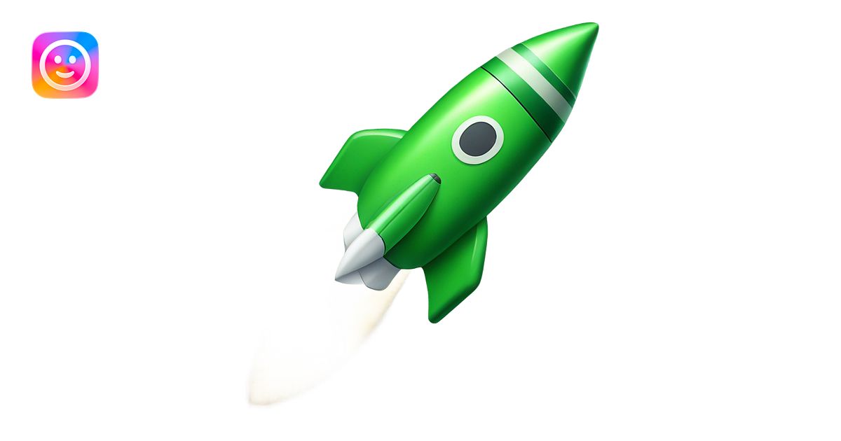 green rocket ship emoji | AI Emoji Generator