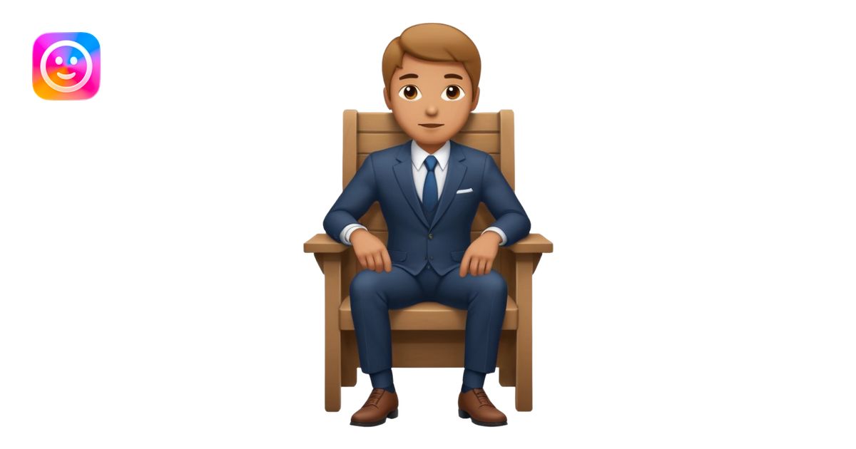 man on chair photosession emoji | AI Emoji Generator