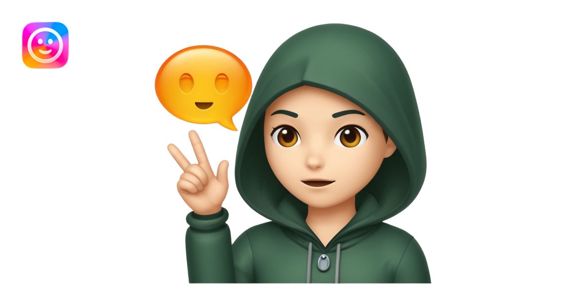 rogue character tapping invisible chat bubble emoji | AI Emoji Generator