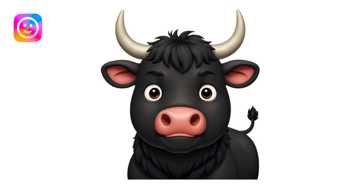 Ferdinand (black) from the Ferdinand disney movie emoji | AI Emoji ...