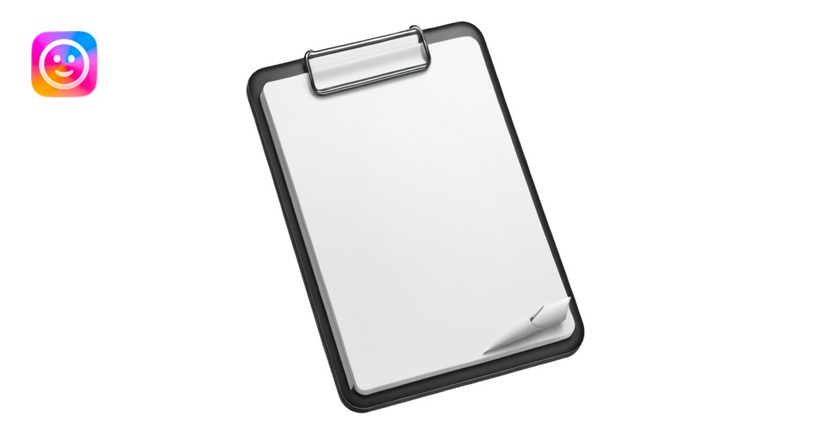 digital notepad without clip emoji | AI Emoji Generator