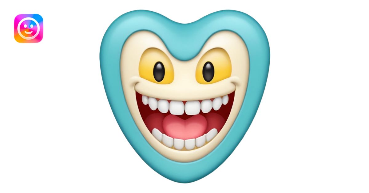 cartoon sticker of a gritting teeth emoji, colorful and cheerful, no ...