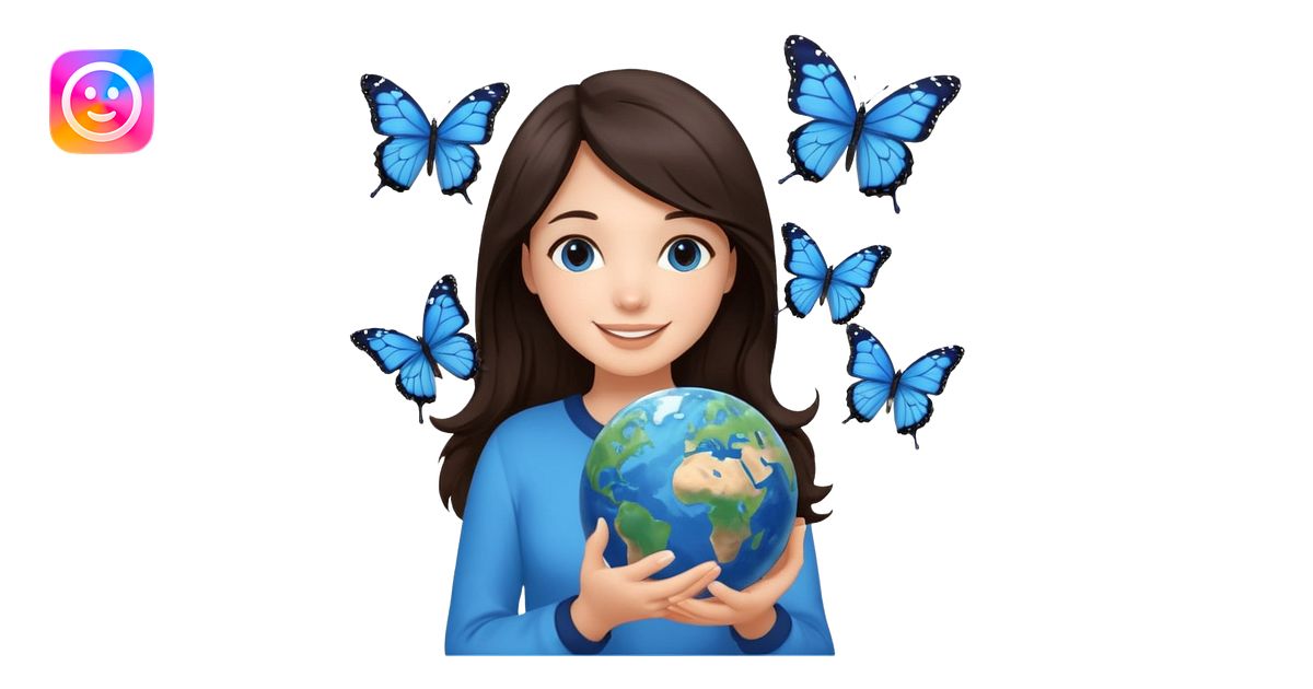 Successful CEO (brunette girl, another emoji, in the middle), holding ...