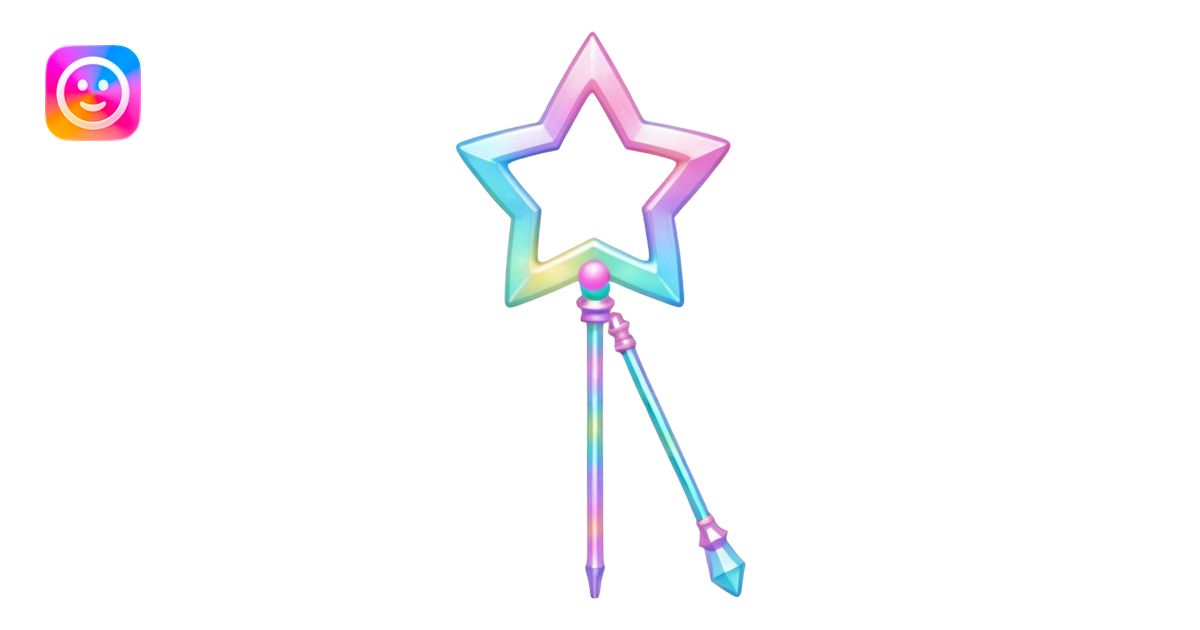 Kawaii decora cutecore starlight staff emoji | AI Emoji Generator
