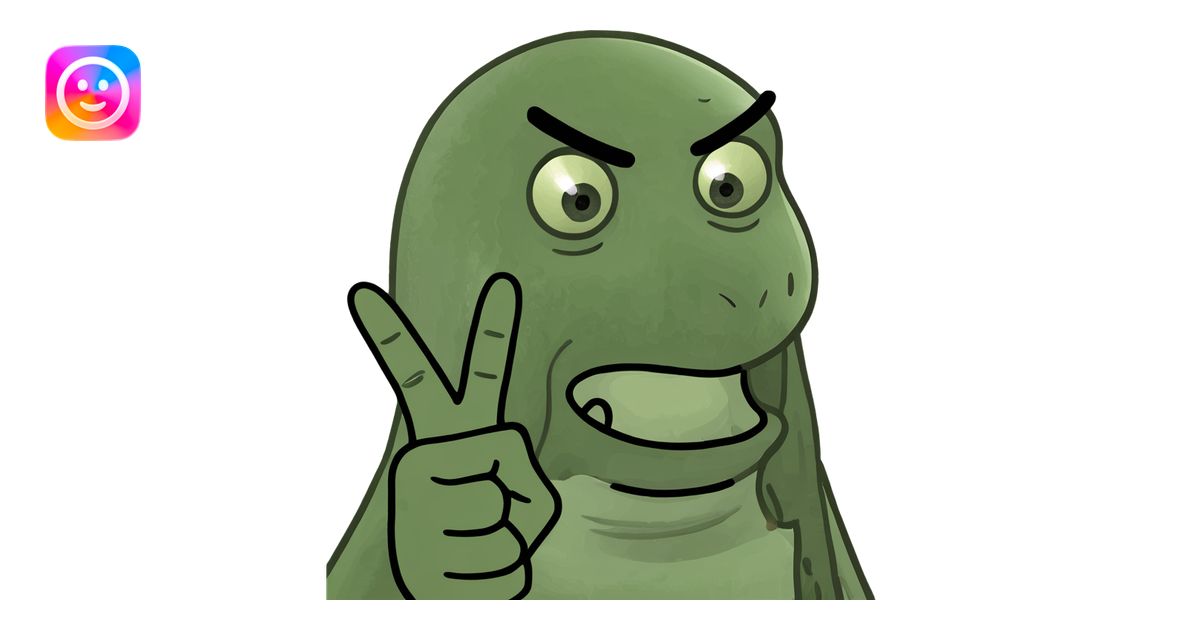 Middle finger with sad face meme | AI Emoji Generator