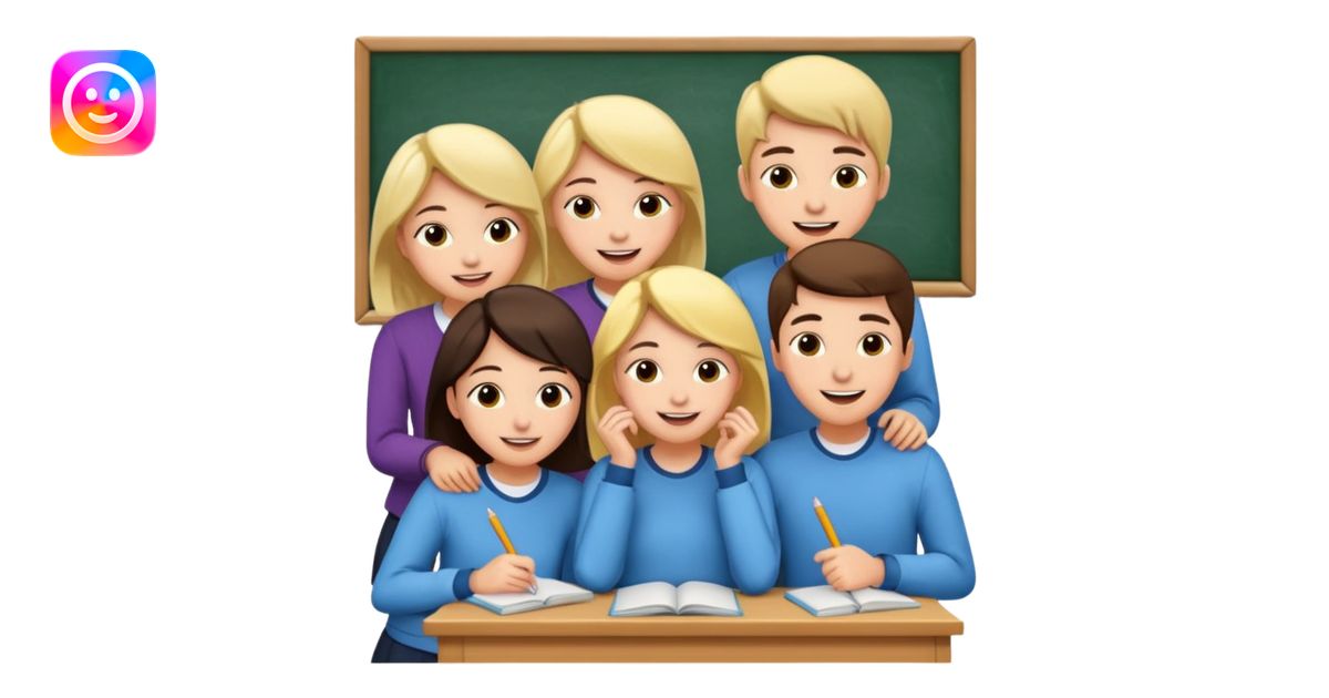 a group of students of both genders (boy and girl) talking quietly in a ...