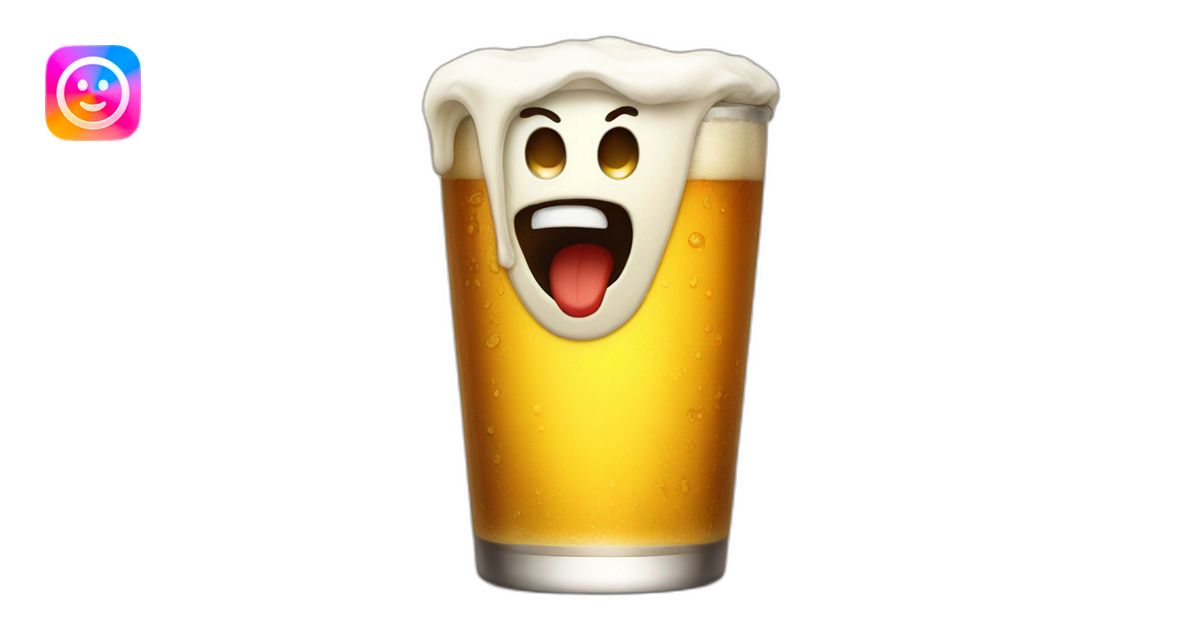 Scream drink beer emoji | AI Emoji Generator