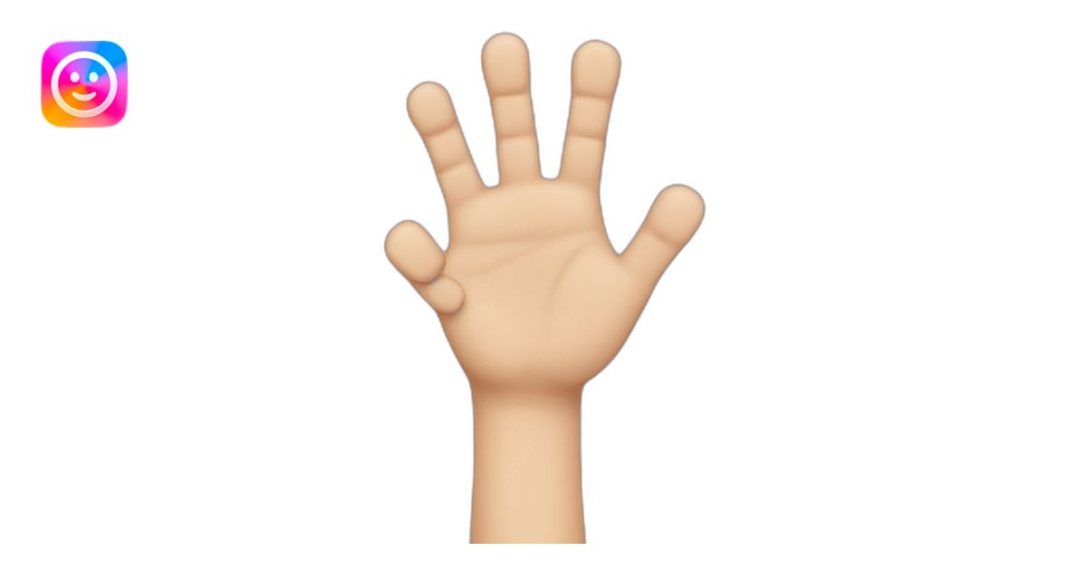 hand with five fingers emoji | AI Emoji Generator