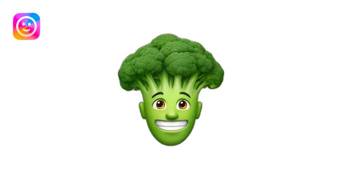 Man with broccoli head emoji | AI Emoji Generator