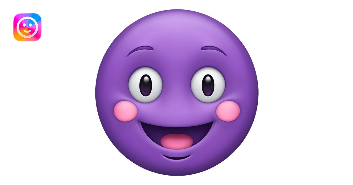 purple happy face emoji | AI Emoji Generator