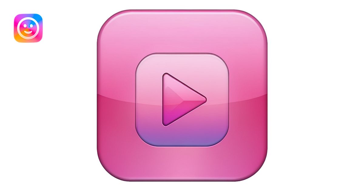 gradient pink play button emoji | AI Emoji Generator