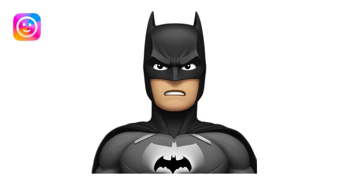 Angry Batman emoji | AI Emoji Generator