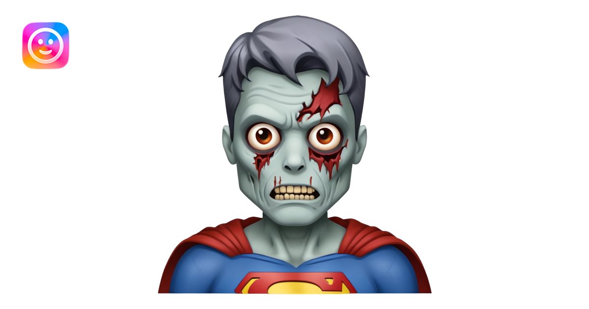 bizarro superman zombie emoji | AI Emoji Generator
