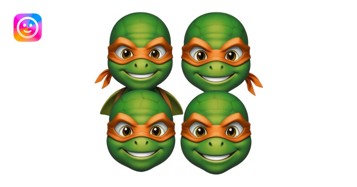 Ninja turtles in emojis emoji | AI Emoji Generator