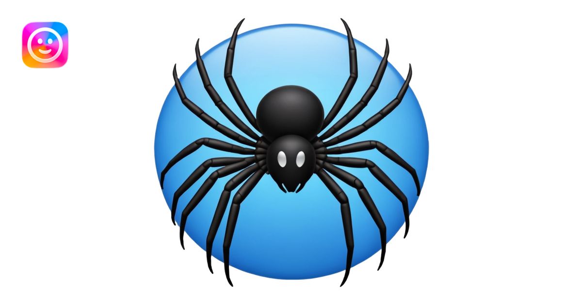 The black spider emoji but it’s blue emoji | AI Emoji Generator
