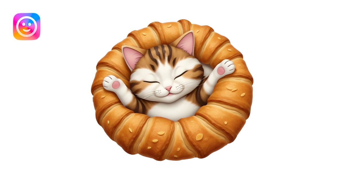dark brown tabby and white cat in croissant position upside down with ...