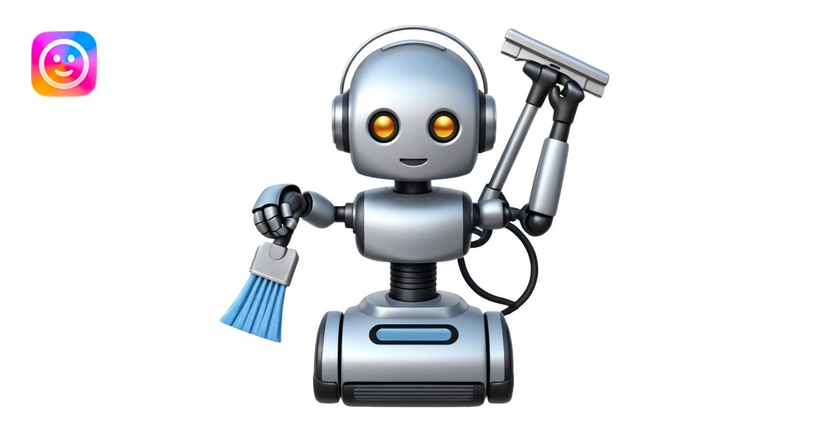 Window-cleaning robot emoji | AI Emoji Generator