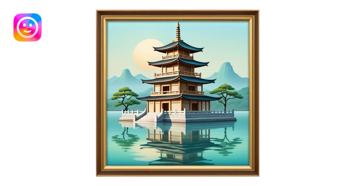 Cinematic Realistic Tran Quoc Pagoda Landmark Emoji, depicted with an ...