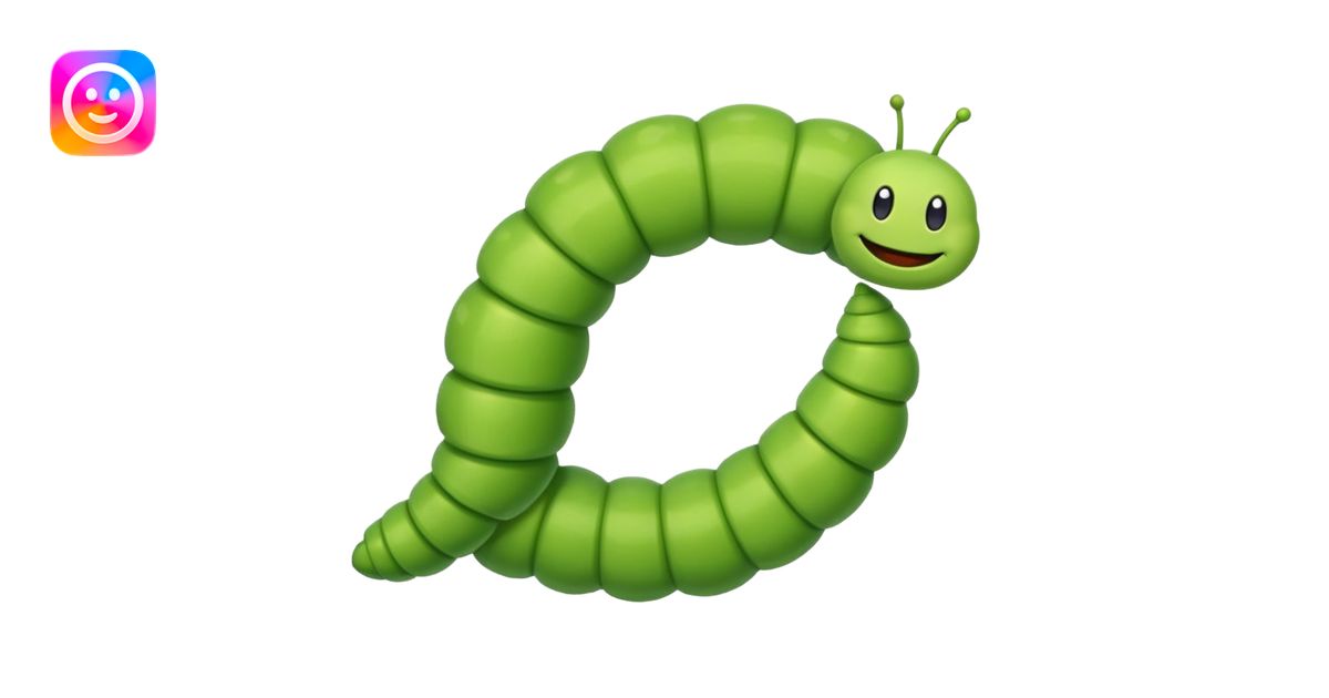 Inchworm with arch emoji | AI Emoji Generator