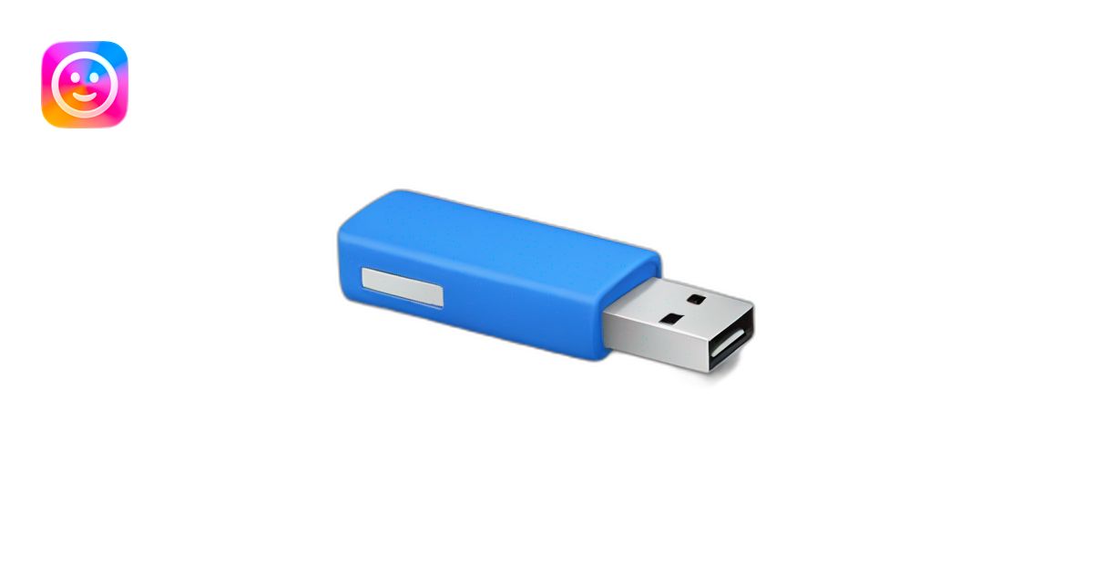 usb-stick-blue emoji | AI Emoji Generator