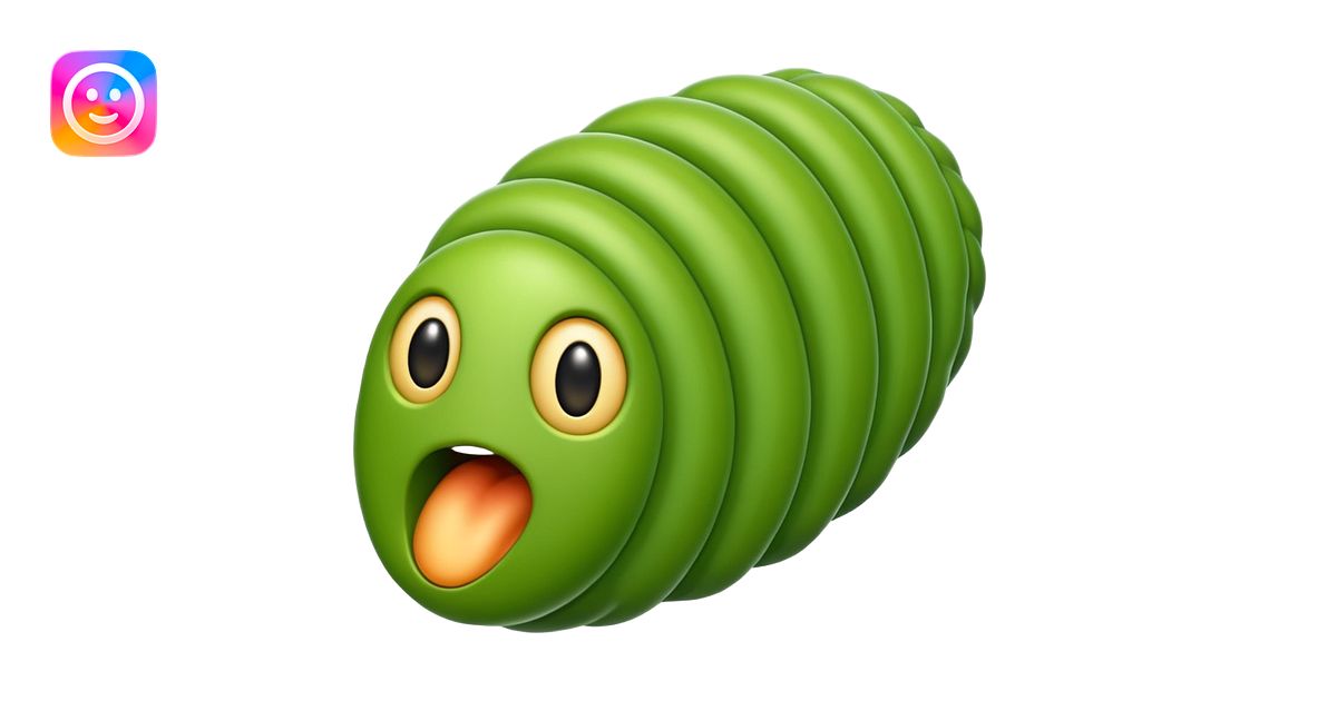 cartoon larva, iOS emoji style emoji | AI Emoji Generator