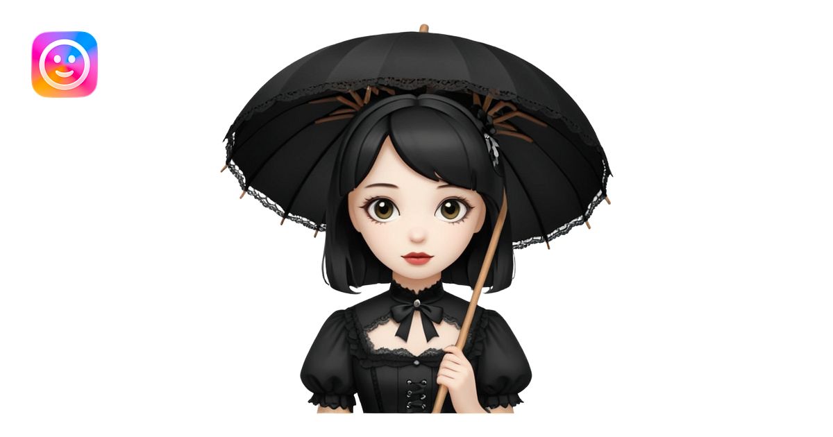 Gothic Lolita girl emoji | AI Emoji Generator