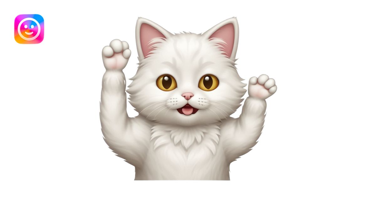 Mkae an cute cat doing an dab emoji | AI Emoji Generator