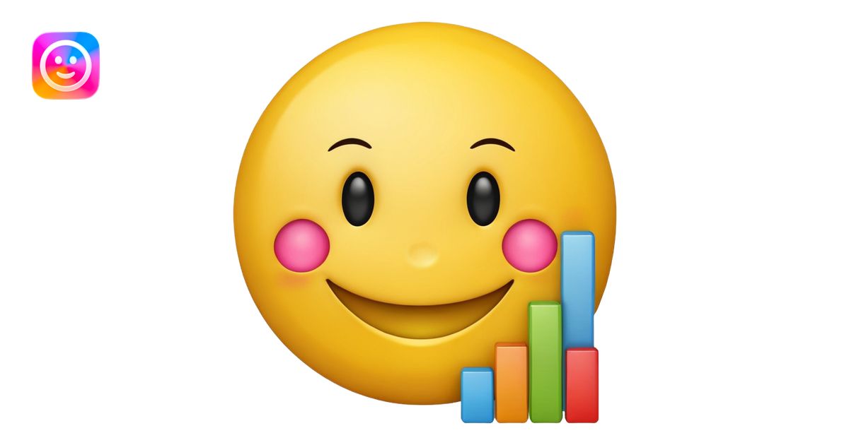 smiley with data charts emoji | AI Emoji Generator