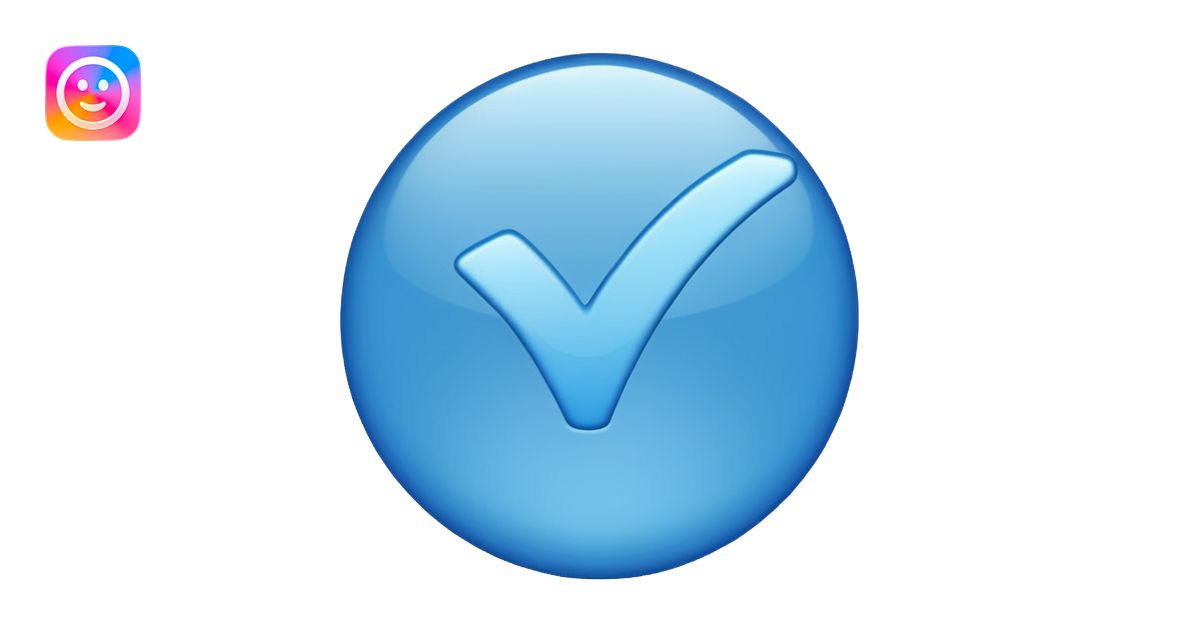 Centang biru yg ada di tiktok emoji | AI Emoji Generator