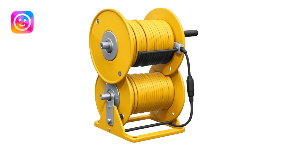 concert Cable reels yellow emoji | AI Emoji Generator