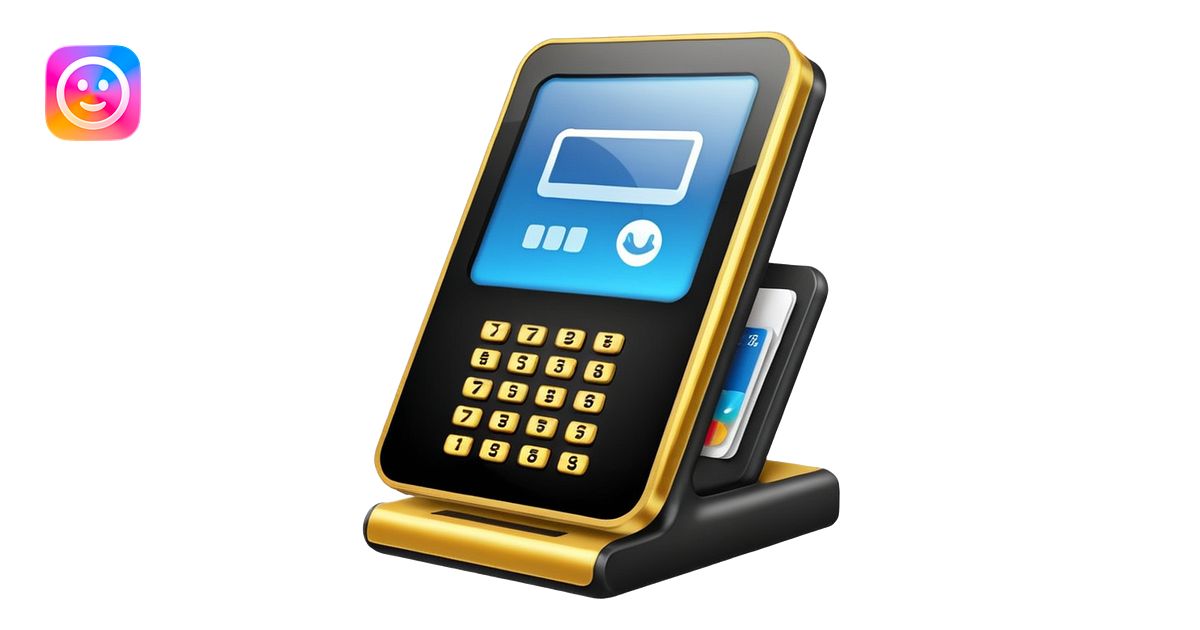 Icono de una terminal de pago con una tarjeta emoji | AI Emoji Generator