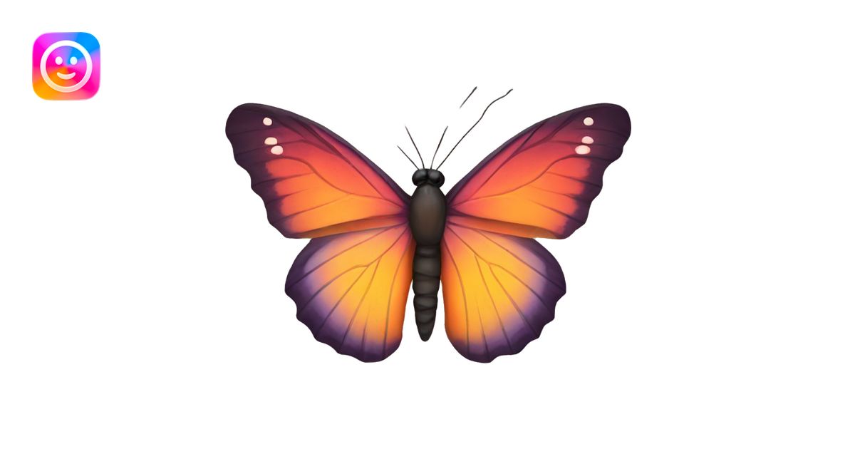 Sunset Butterfly emoji | AI Emoji Generator