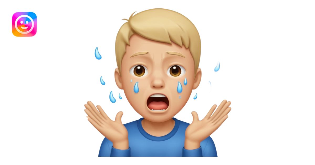 boy crying with shout emoji | AI Emoji Generator